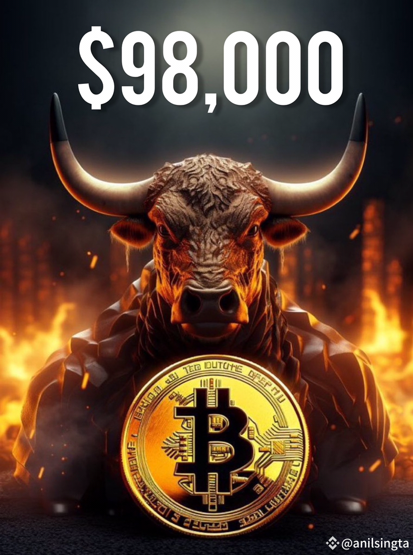 $BTC HIT ATH $98,000 🚀🔥😱💪💧 ATH | CryptoAnix on Binance Square