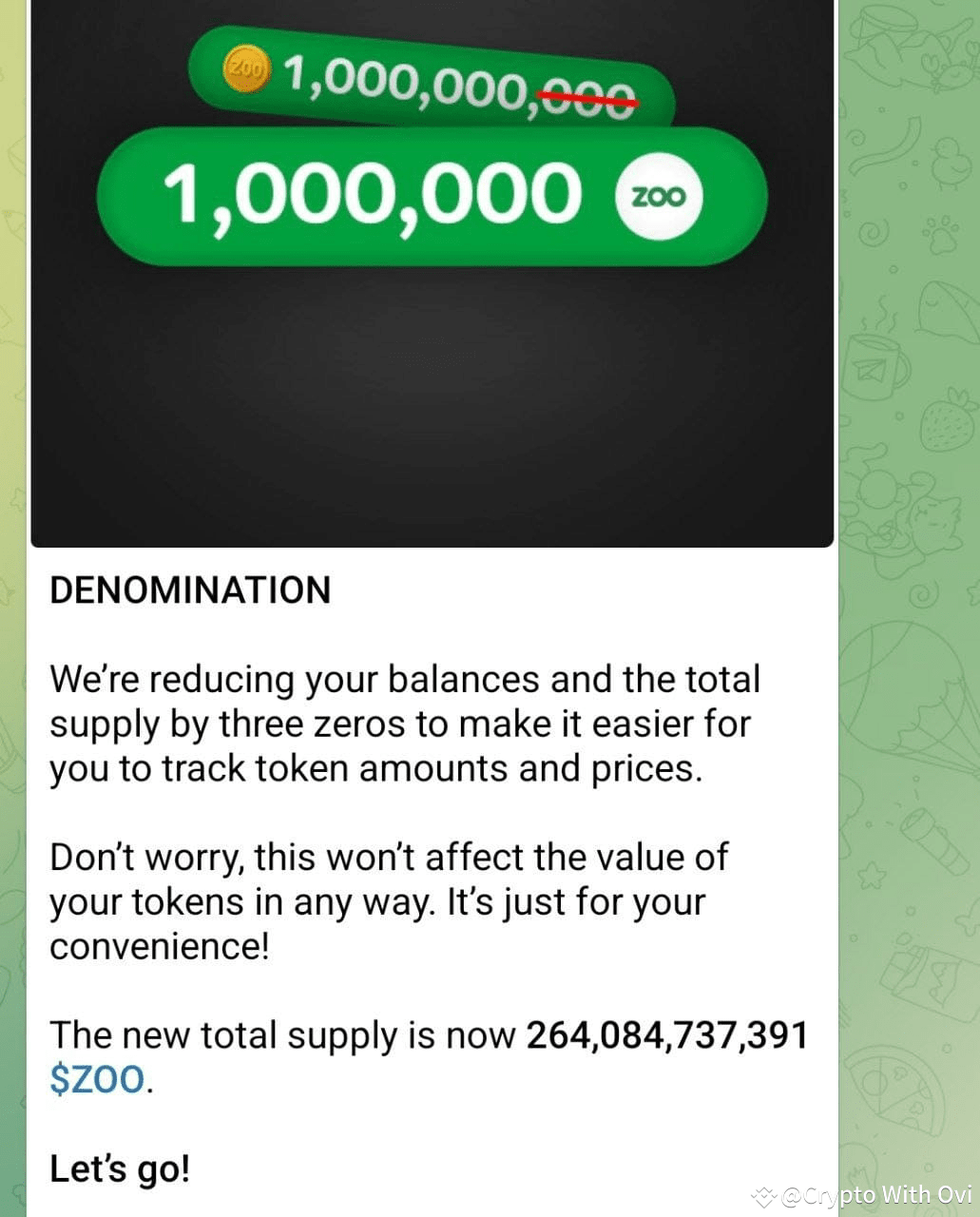 🚩 The total supply of $ZOO Token has been reduced from 264 | Crypto With Ovi on Binance Square