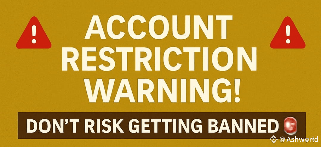 🚨 ACCOUNT RESTRICTION WARNING! 🚨 Don’t Get Banned — Read | Ashworld on ...