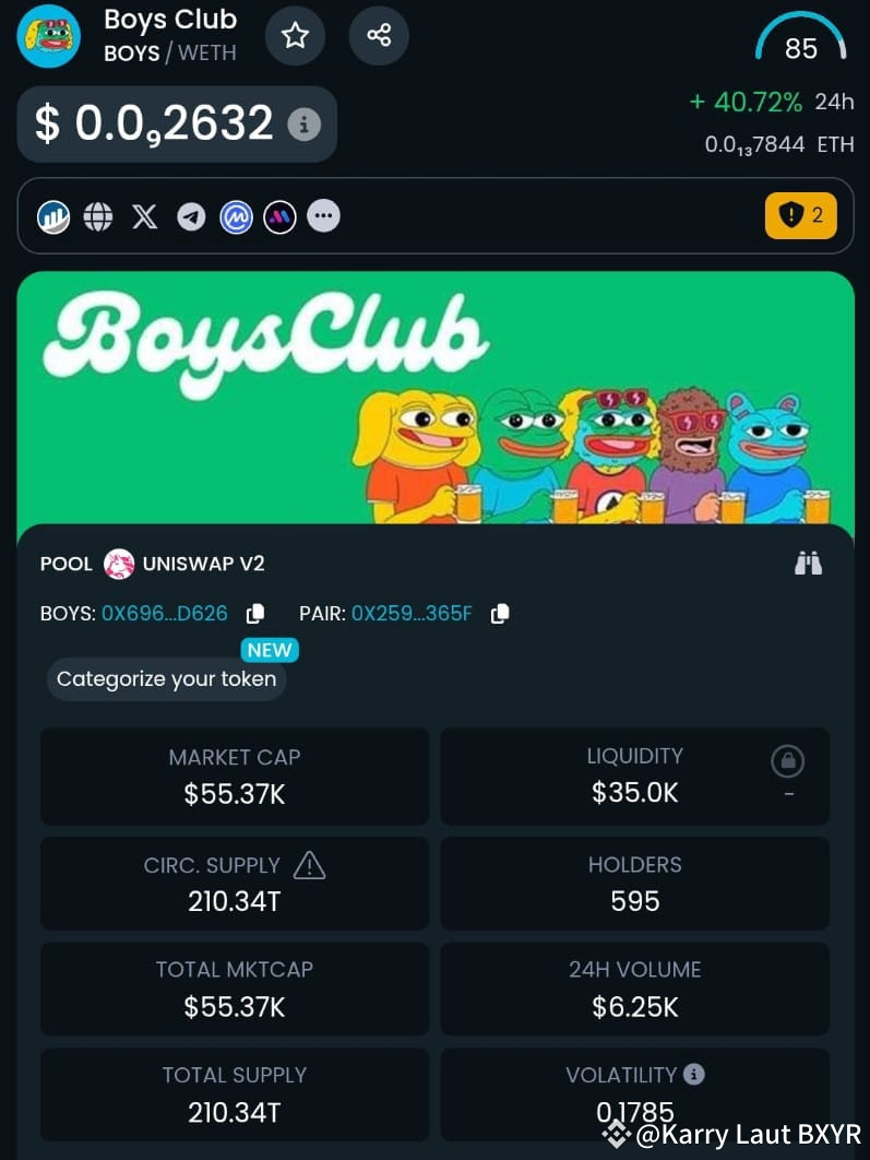 $boys#boys Boom project ever 💥 this token will market chall | Karry ...