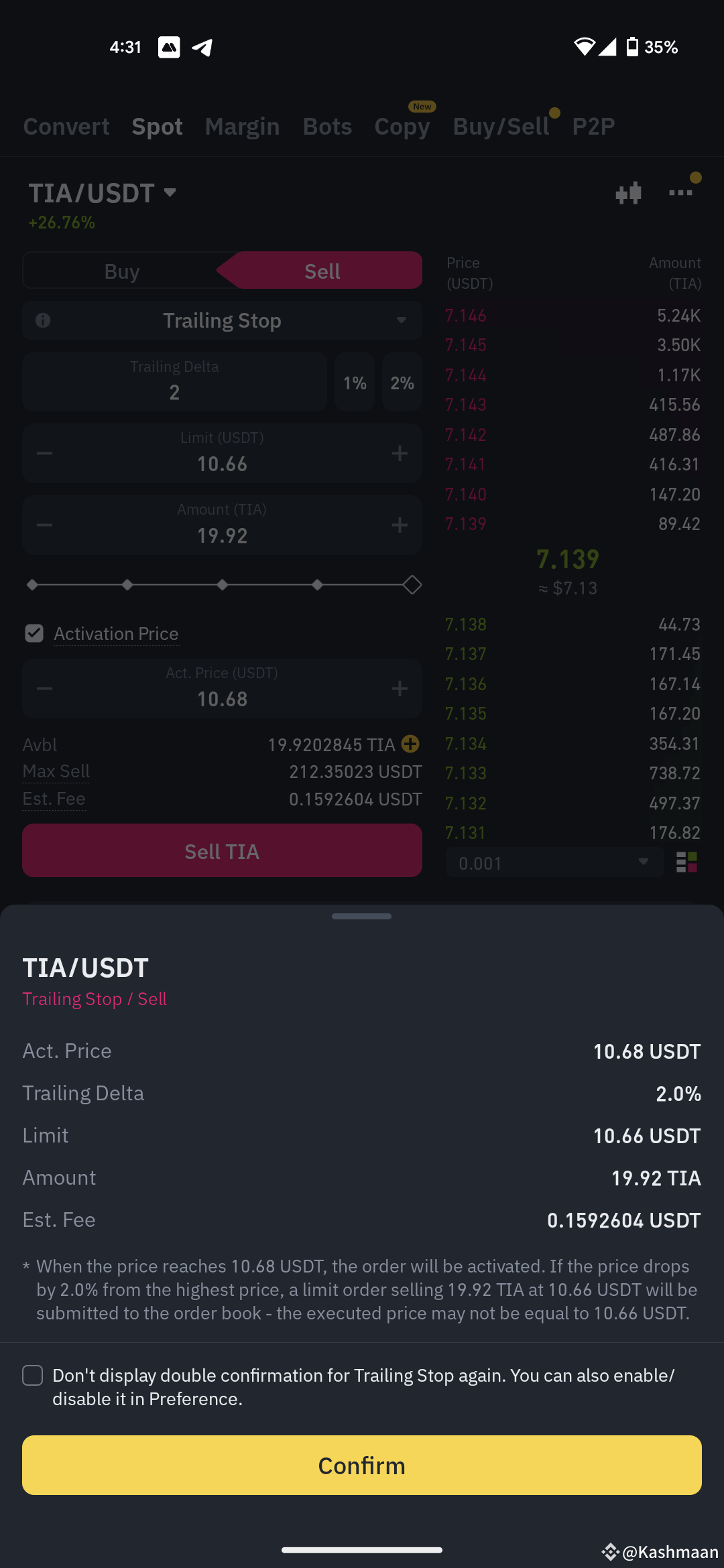 I need help! those who know about trailing stop please advis | Kashmaan ...