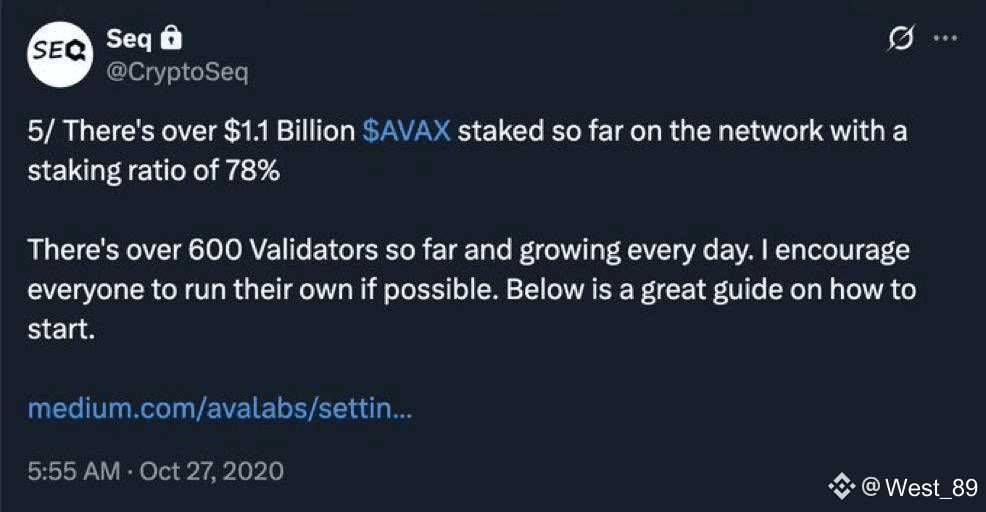 $AVAX 🔒 78% de las propuestas de AVAX — en staking Avalan | West_89 en ...