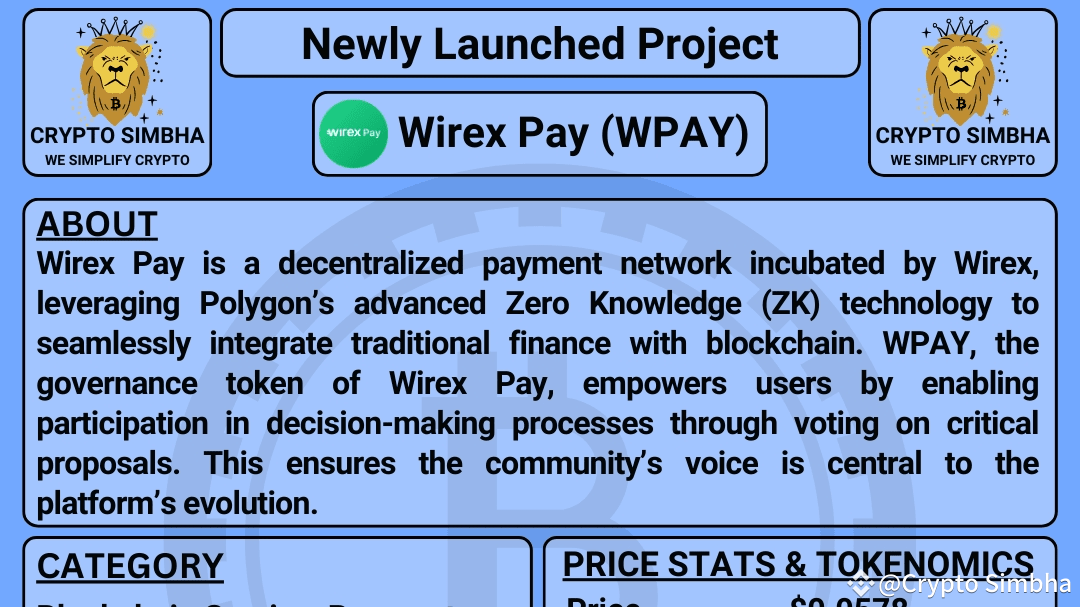 🚀 Newly Launched Project Analysis! Blockchain Service x Payments Project Wirex Pay (WPAY) 📈 ...