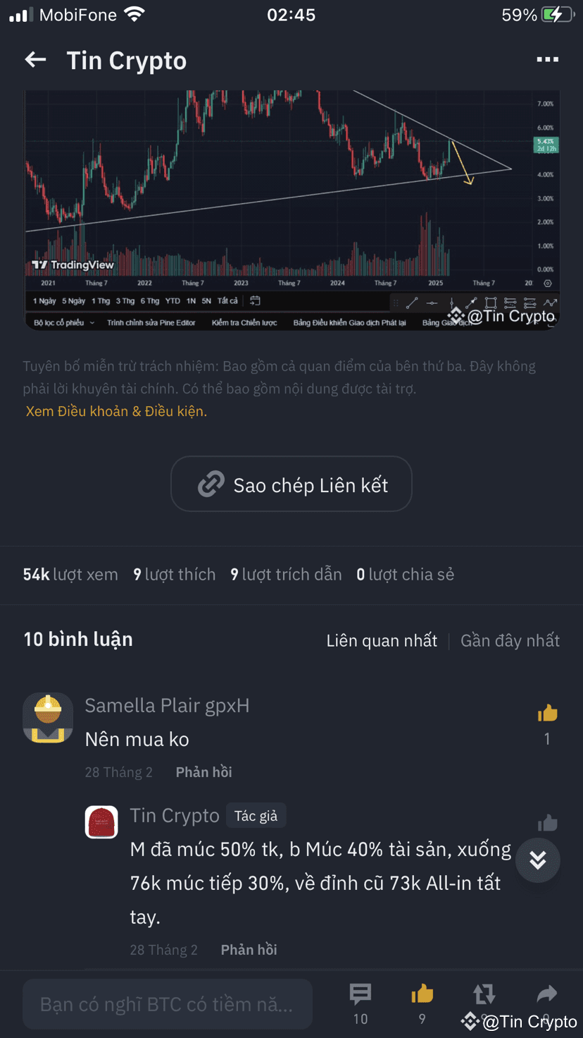 $BTC When BTC went down to 92k-93k, I posted OUT of goods. W | Tin Crypto on Binance Square
