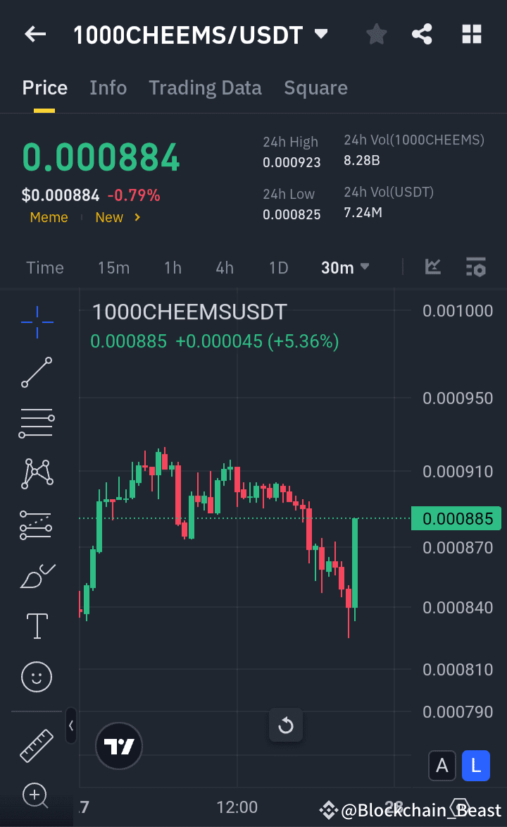 🚀 $1000CHEEMS /USDT Bullish Trade Setup! 🎯🔥 📈 Entry: $0 | Blockchain_Beast on Binance Square