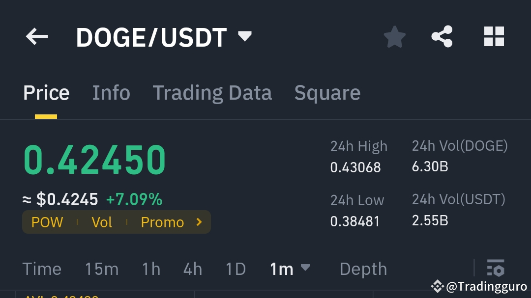Trading chart for DOGE/USDT on Binance. It reflects the price of Doge | Tradingguro on Binance ...