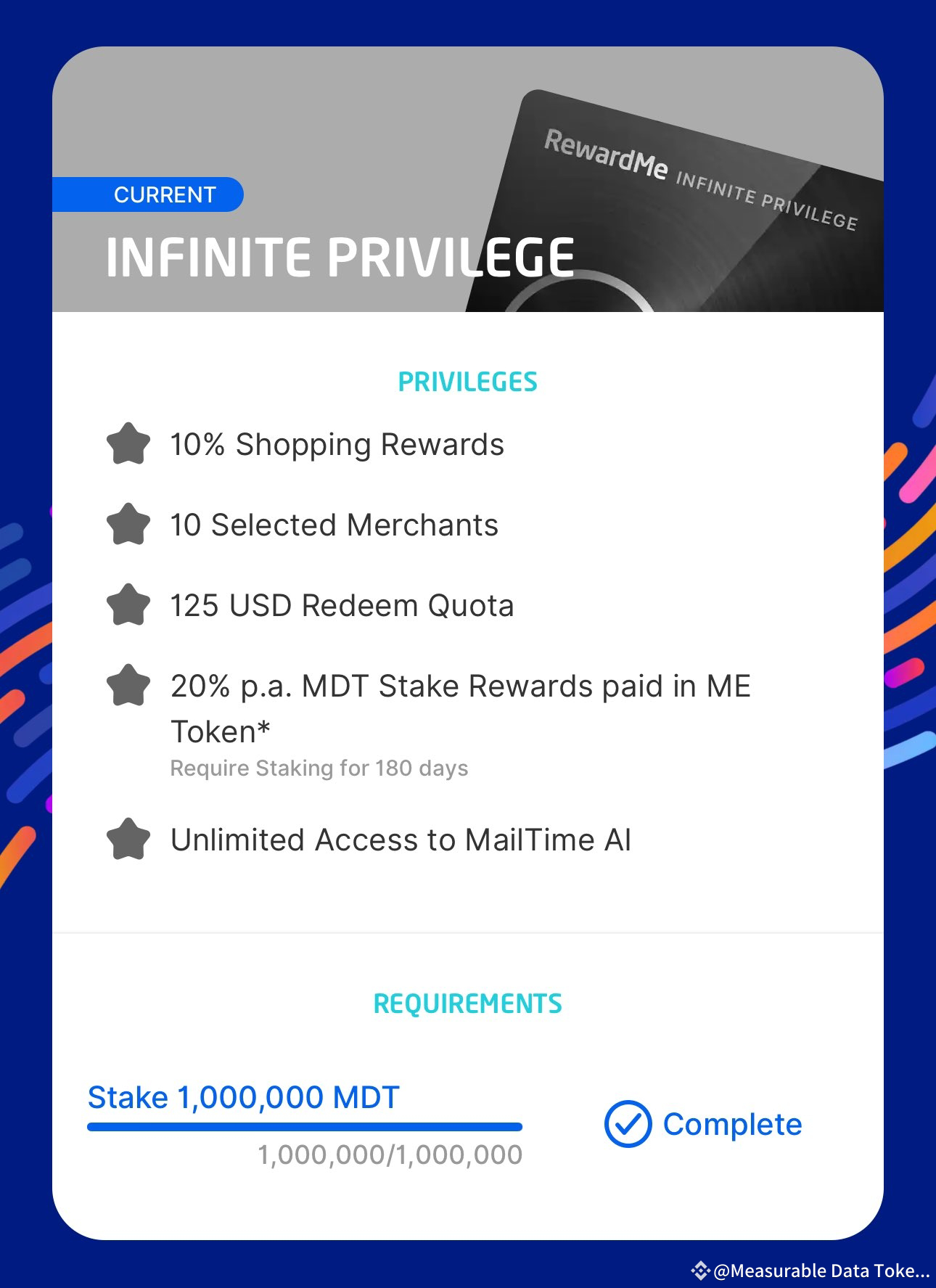 Stake your $MDT tokens via @TheRewardMe app, unlock Infinite ...