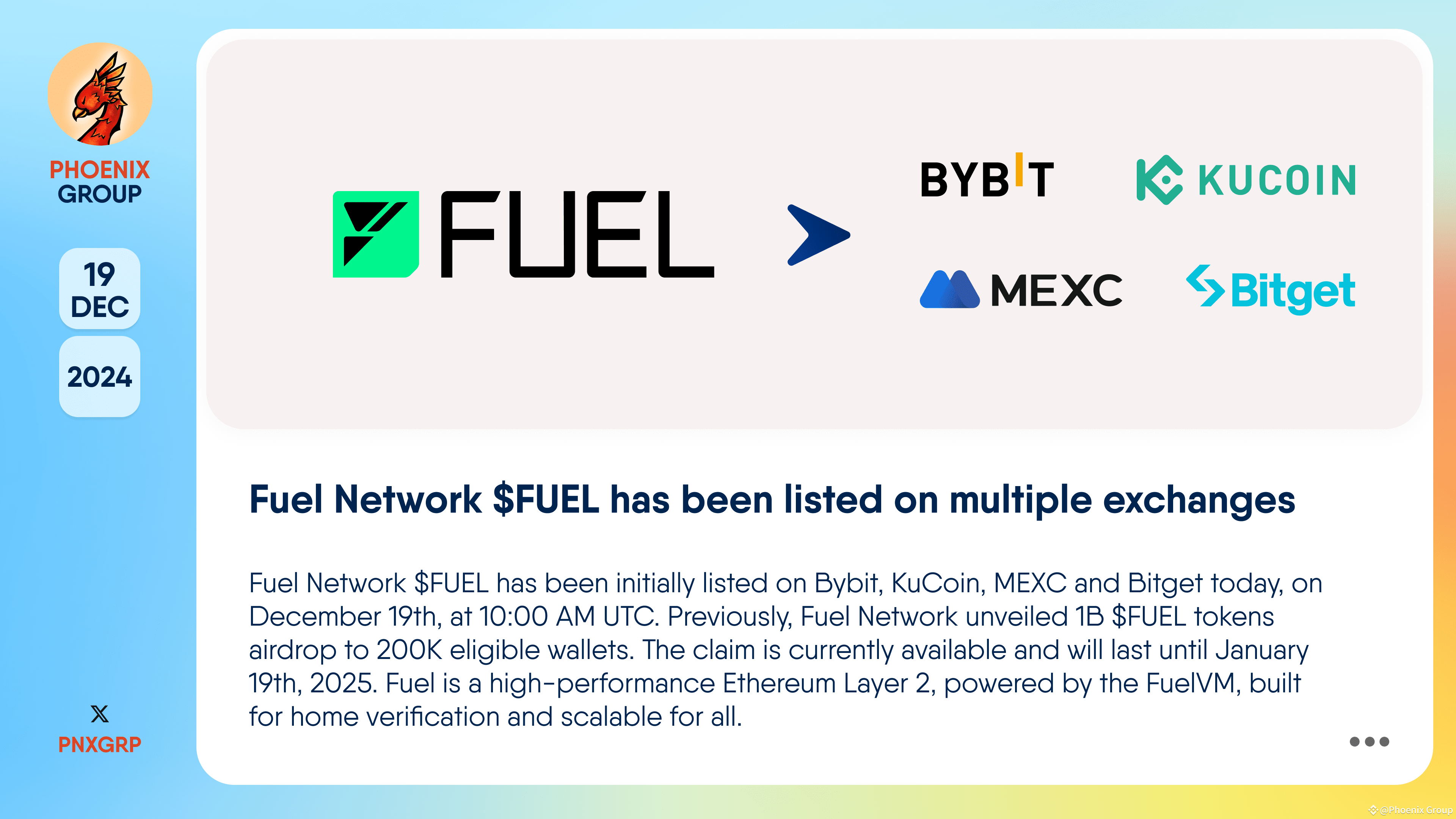 Fuel Network $FUEL has been listed on multiple exchanges | Phoenix ...