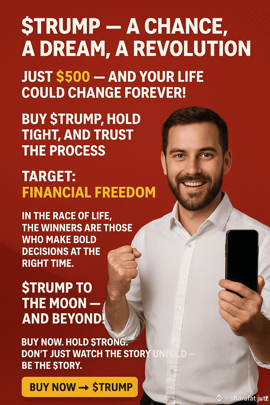 $BTC $BTC $TRUMP — A Chance, A Dream, A Revolution In today | sharafat ...