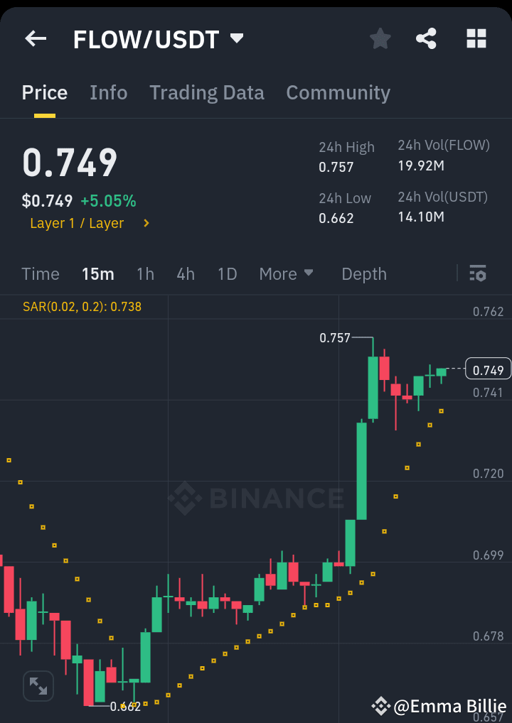 FLOW/USDT Trading Setup: $FLOW Current Price: $0.749 SAR: | Emma Billie ...