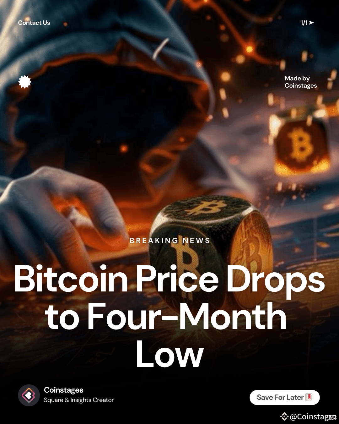 🚨Bitcoin Price Drops to Four-Month Low! Bitcoin fell to $7 | Coinstages ...