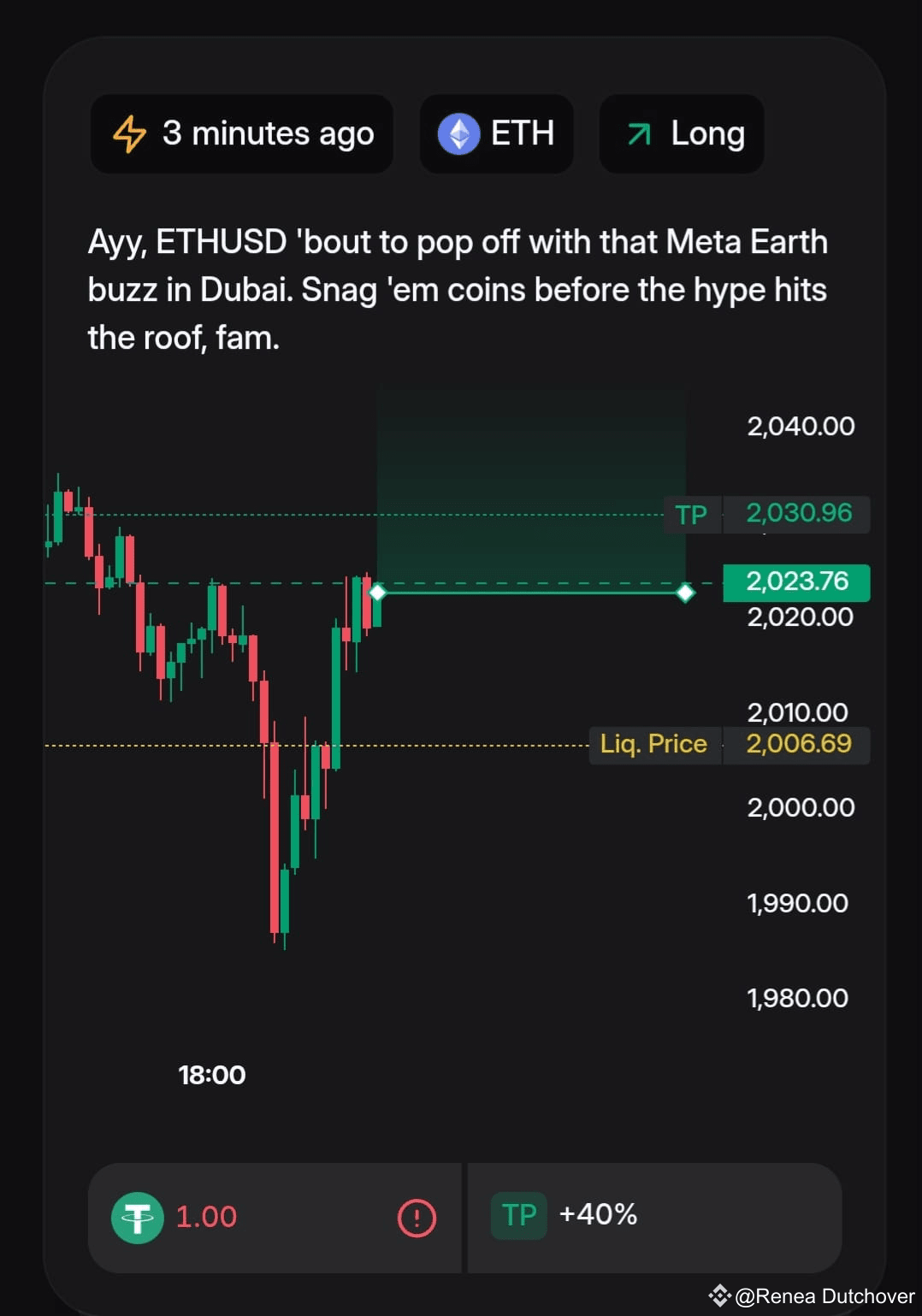$ETH **Revised Recommendation:** "Ethereum (ETHUSD) is poi | Renea Dutchover on Binance Square
