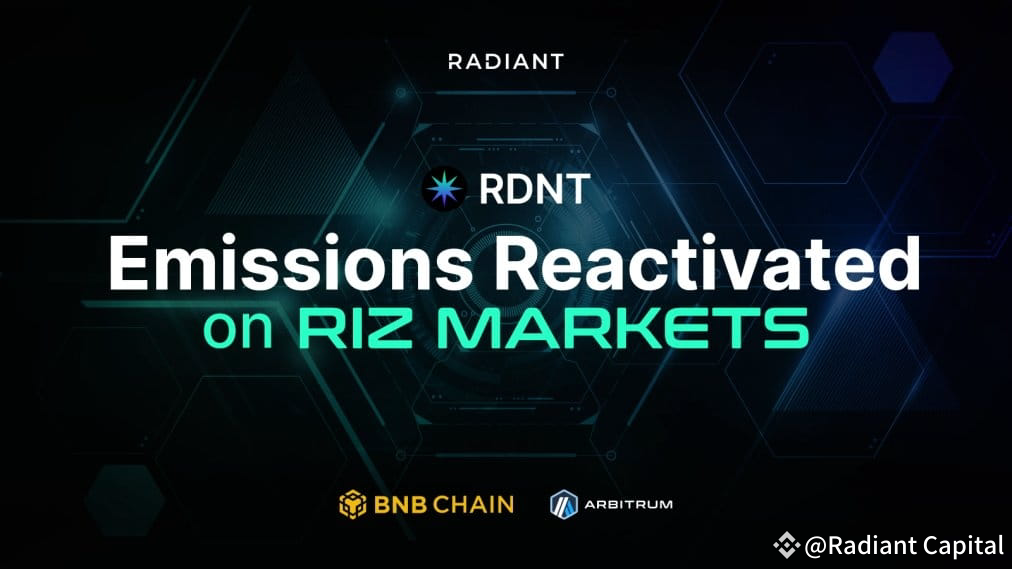 RDNT emissions have now resumed for RIZ markets on @arbitrum | Radiant Capital on Binance Square