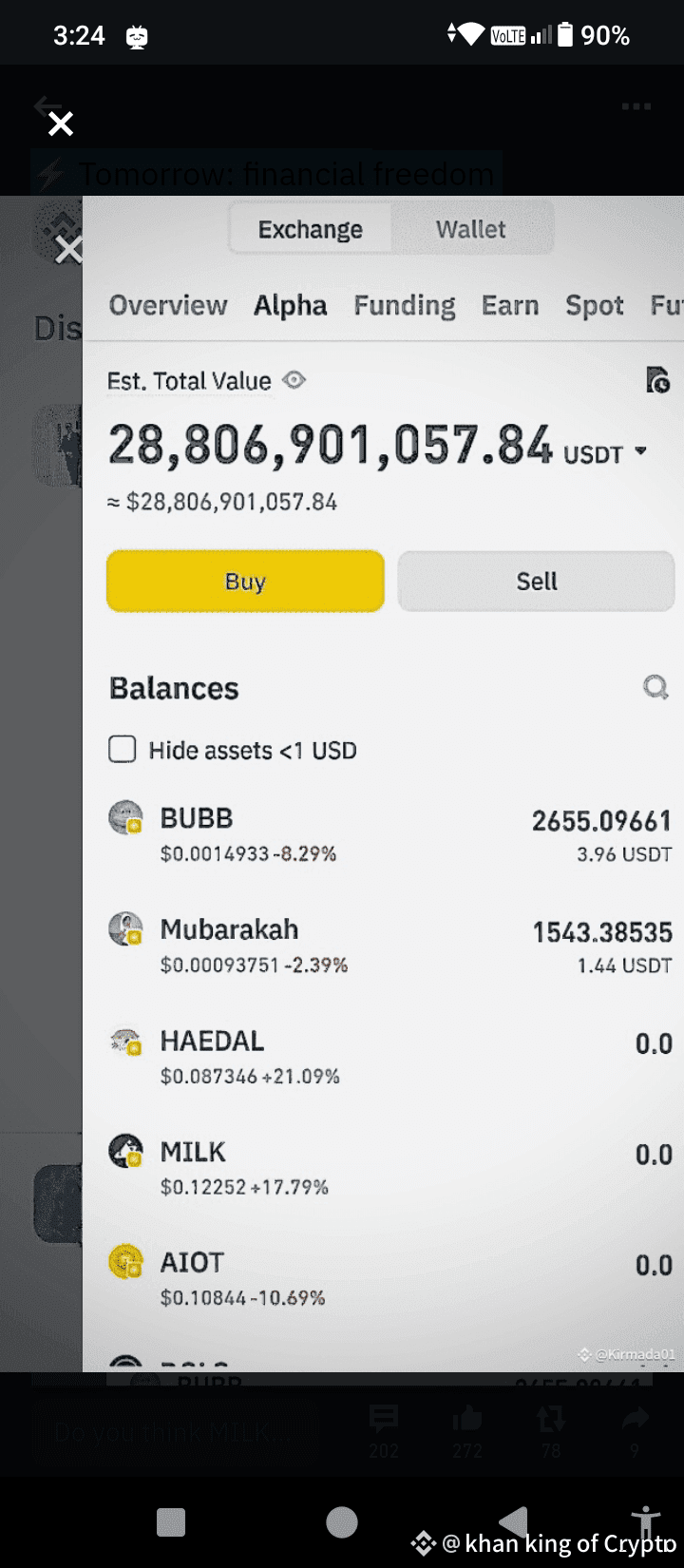 I am Crazy 🤣 on Binance 🤩🥳 Buying Below 👇 🥳 🤑 $BTC | khan king of Crypto on Binance Square