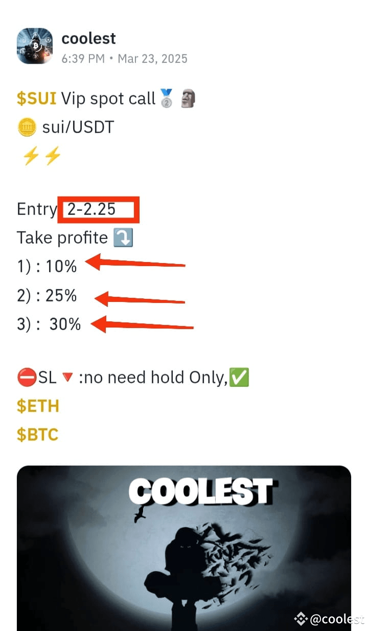 $SUI Last spot call Update 🗿 target 1🎯 target 2🎯 target | coolest on Binance Square