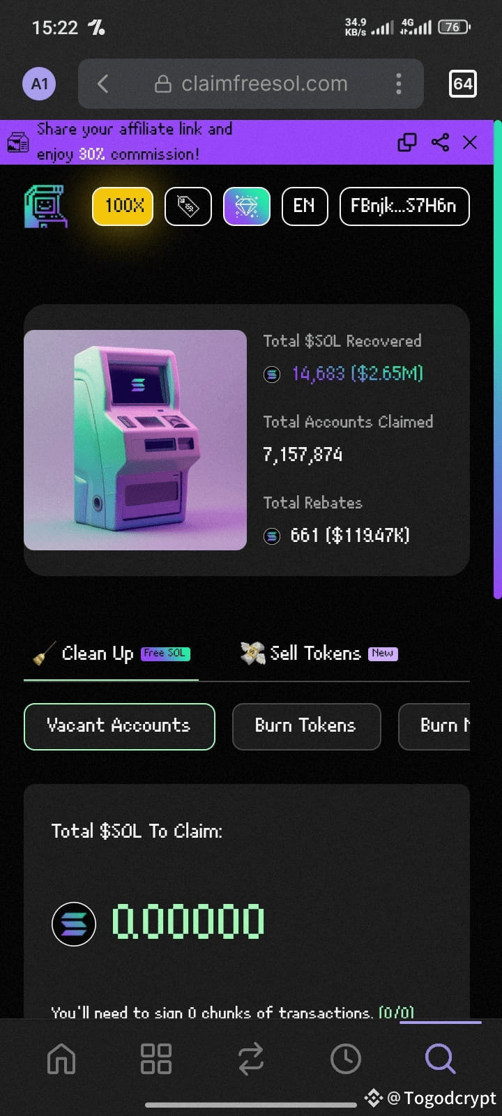 FREE SOL ALERT! Just claimed free $SOL for gas fees—super ea ...