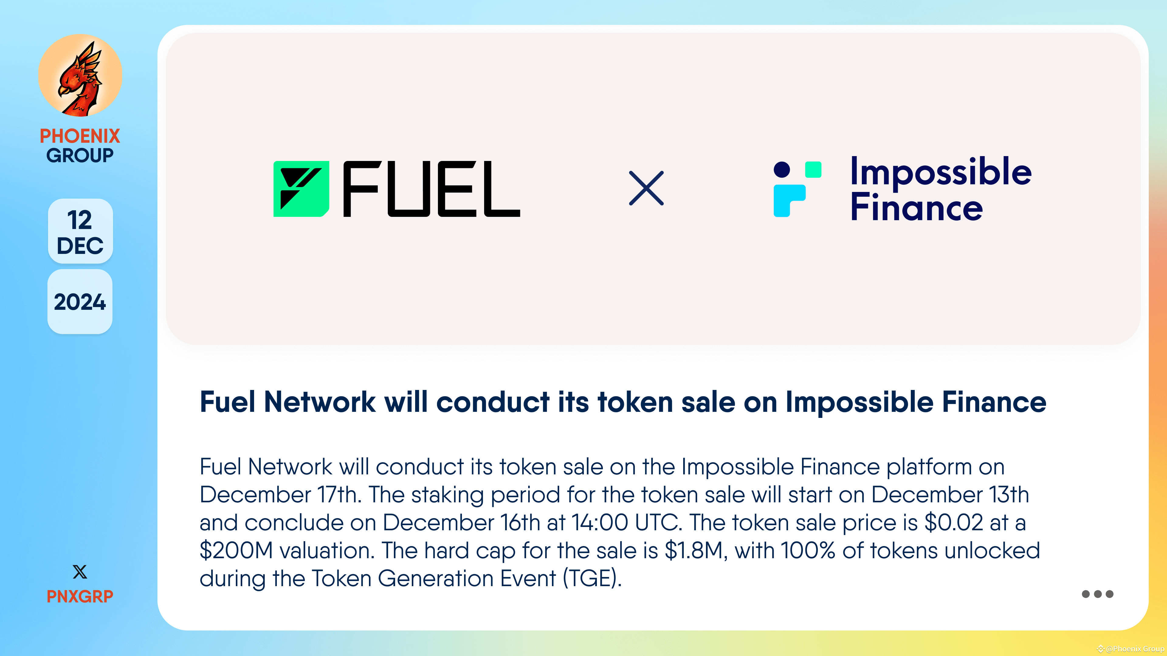 Fuel Network will conduct its token sale on Impossible Finan | Phoenix ...