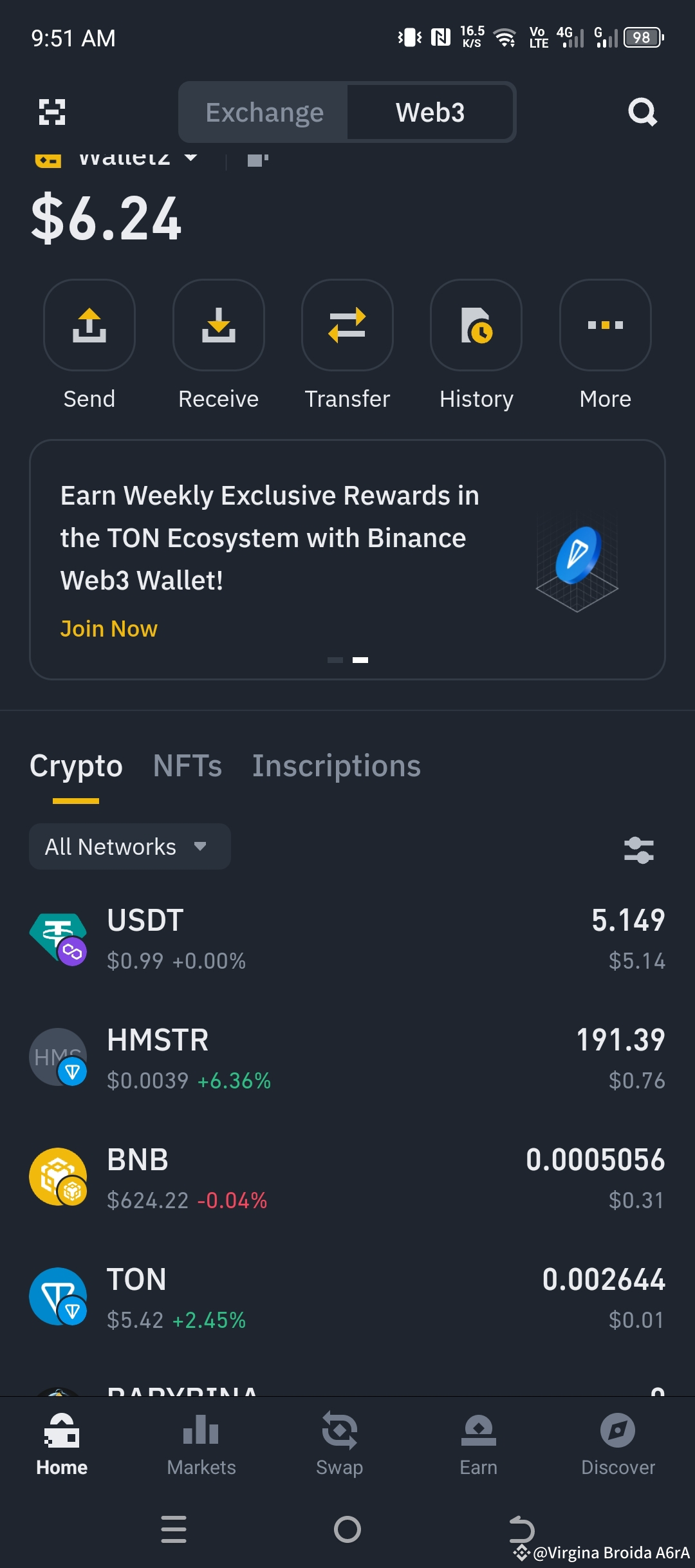 How to transfer this dollar | Virgina Broida A6rA on Binance Square