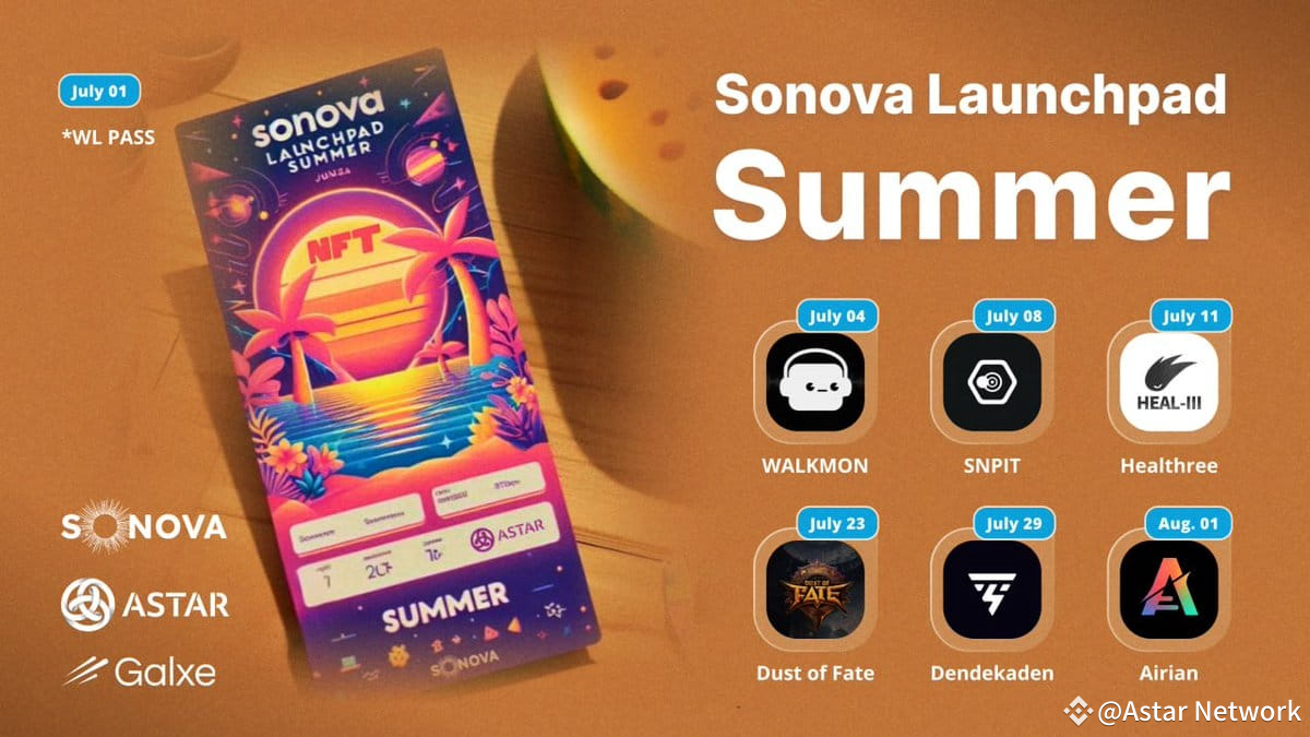😎 Get ready for @SonovaNFT 𝐋𝐚𝐮𝐧𝐜𝐡𝐩𝐚𝐝 𝐒𝐮𝐦𝐦𝐞𝐫! | Astar Network on Binance Square