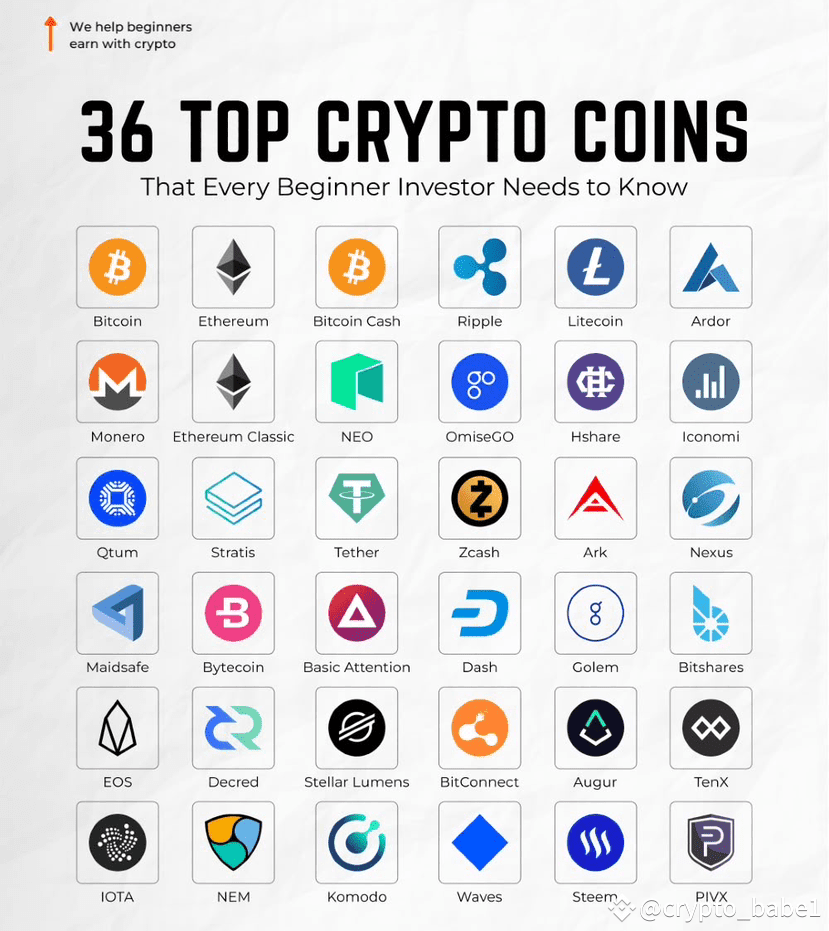 36 Top crypto coins you should know as a beginner #crypto | crypto ...