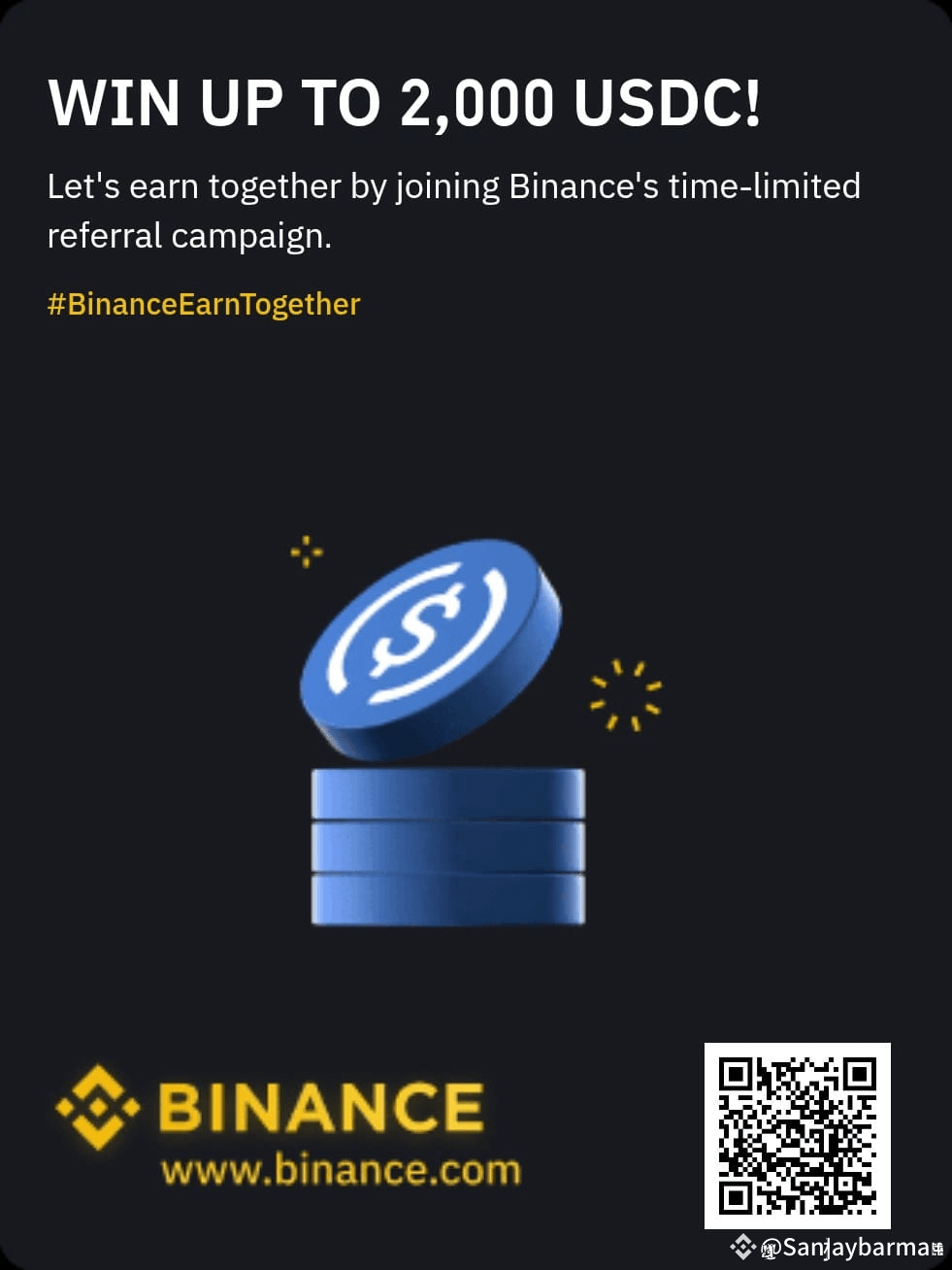 Let's join and win up to 2k usdc by joining binance referr | Sanjaybarman on Binance Square