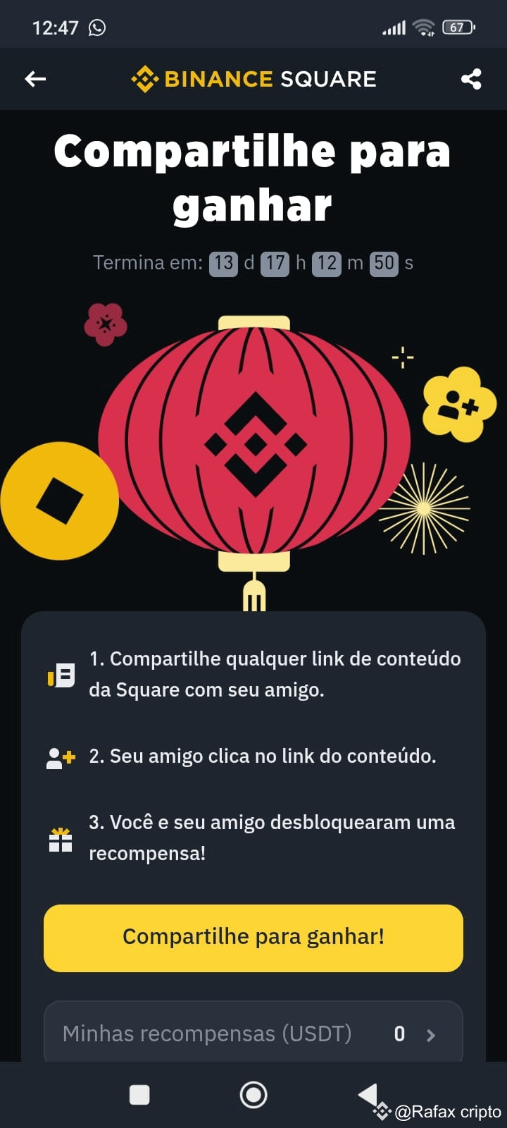 Guys, to get a reward from the Binance Squad, just take a li | Rafax cripto on Binance Square