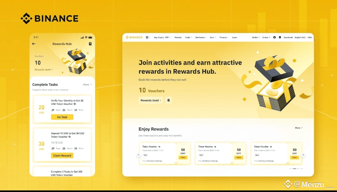 ⭐ How to Get Rewards From Binance Rewards Hub 1️⃣ Open | Meezu __ on ...