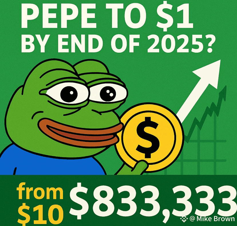 Imagine This: $PEPE Hits $1 by End of 2025 💰 You aped in | Mike Brown on Binance Square