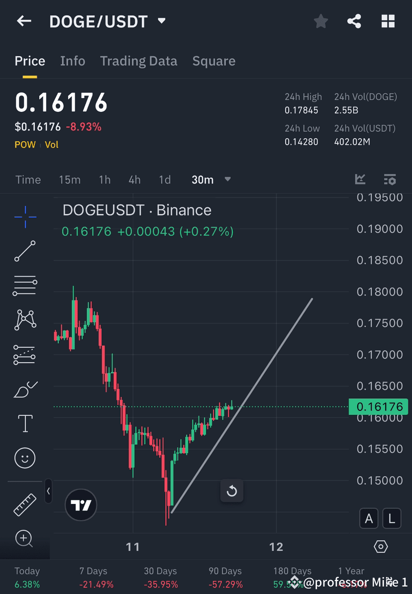 $DOGE /USDT Long Trade Alert: Bullish Momentum Building Afte | professor Mike 1 on Binance Square