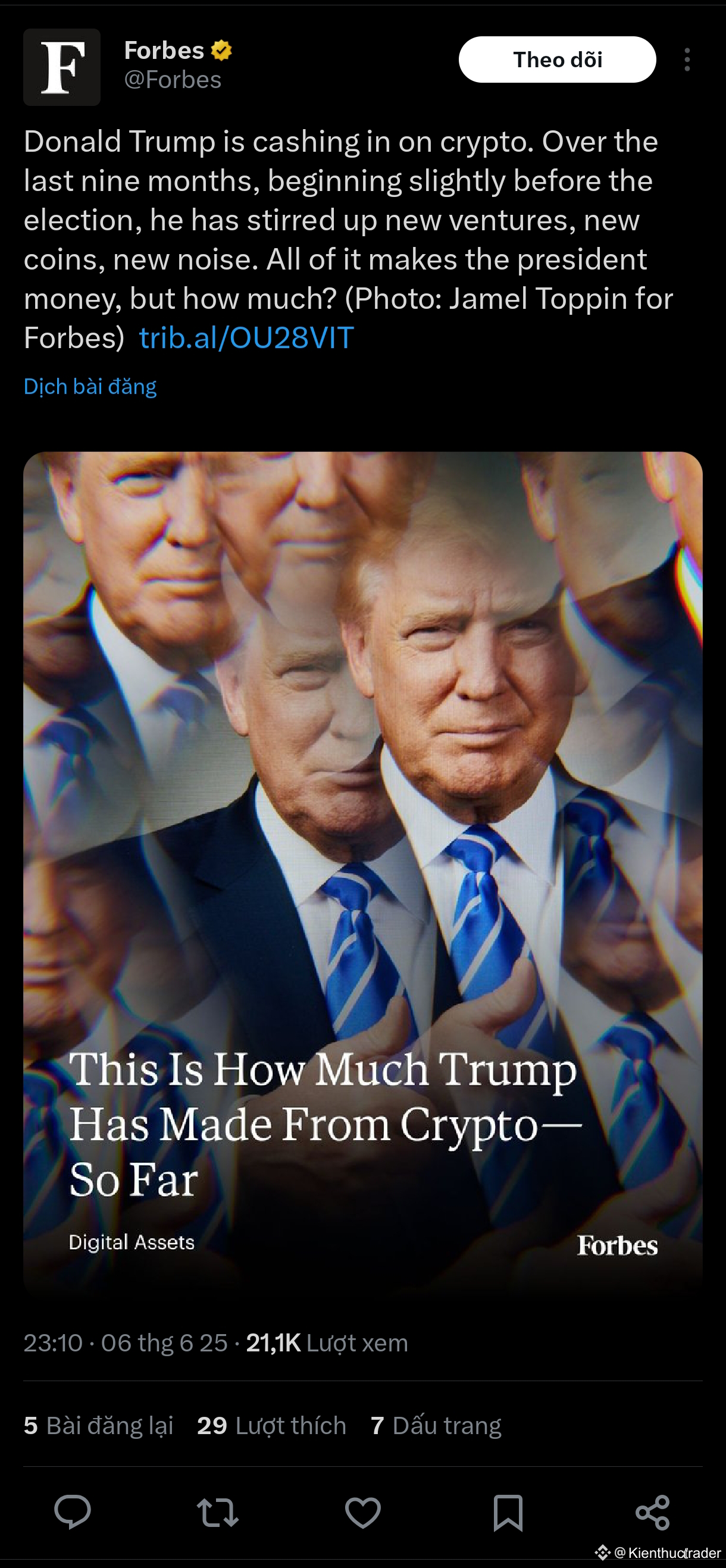 Donald Trump – “The Cryptocurrency President” Earns Over $1 ...