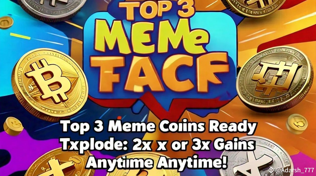 "Top 3 Meme Coins Ready to Explode: 2x or 3x Gains Anytime! 🤑" | Adarsh ...