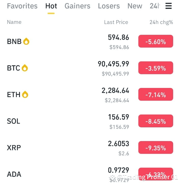 🔻 Market Pullback – Major Coins in the Red! 🔻 24h Price M | Trading ...
