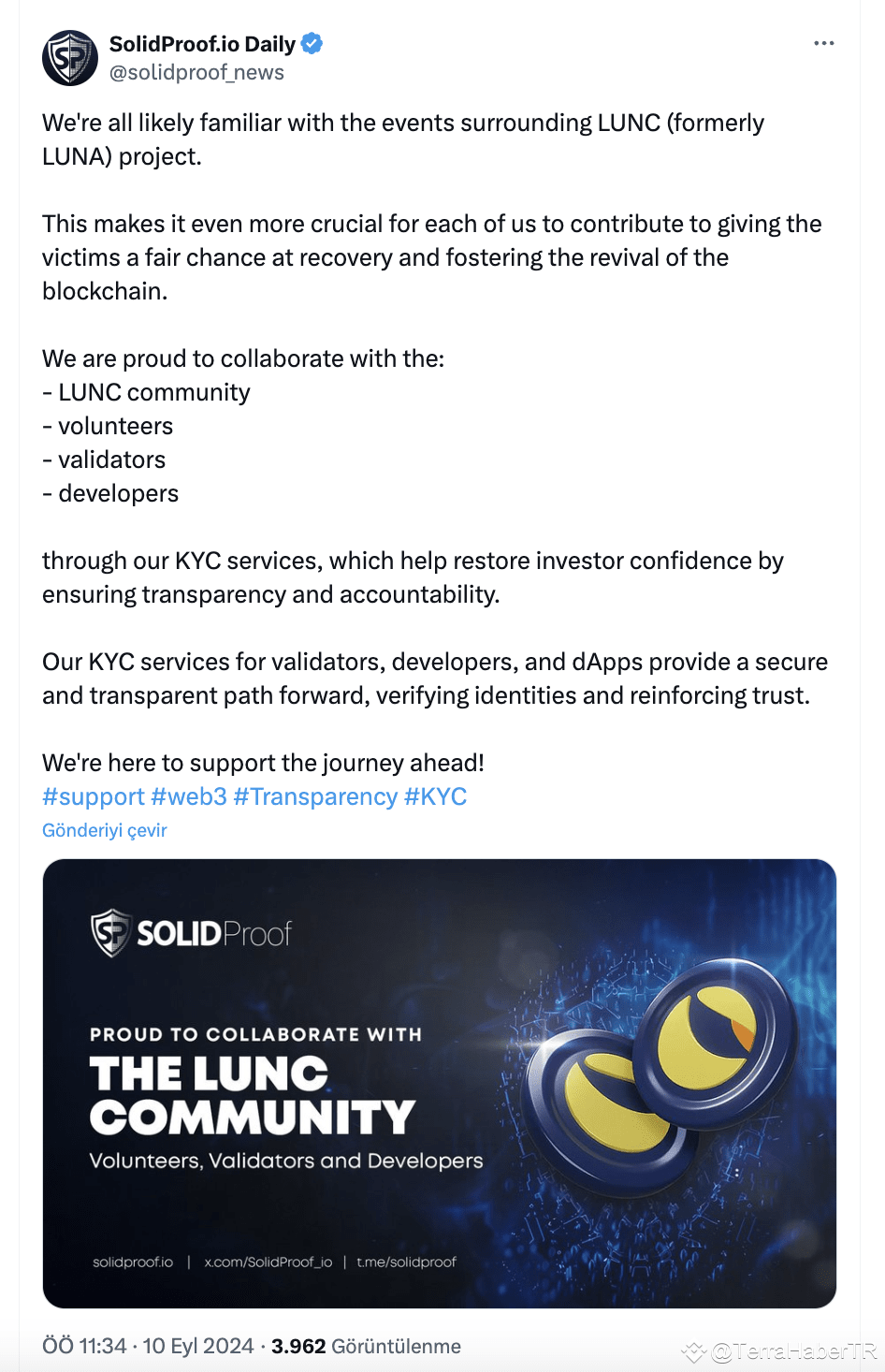 An important statement came from SolidProof, which performs ...