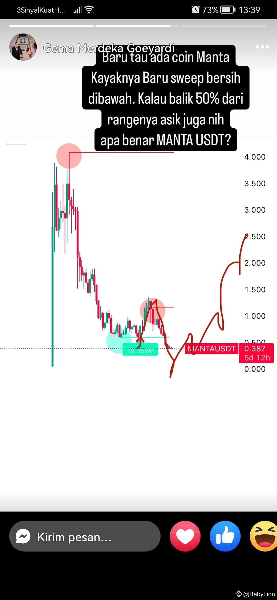A forex trader calls $MANTA will manta manta mantap happen | BabyLion on Binance Square