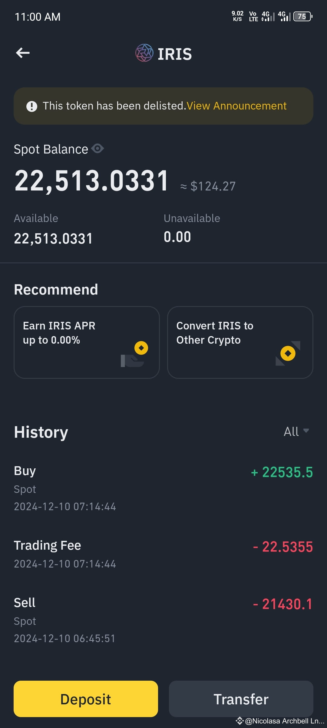 IRIS token is Dilated 🥹😢 please help how to my dollar 💰 | Nafis bro on Binance Square