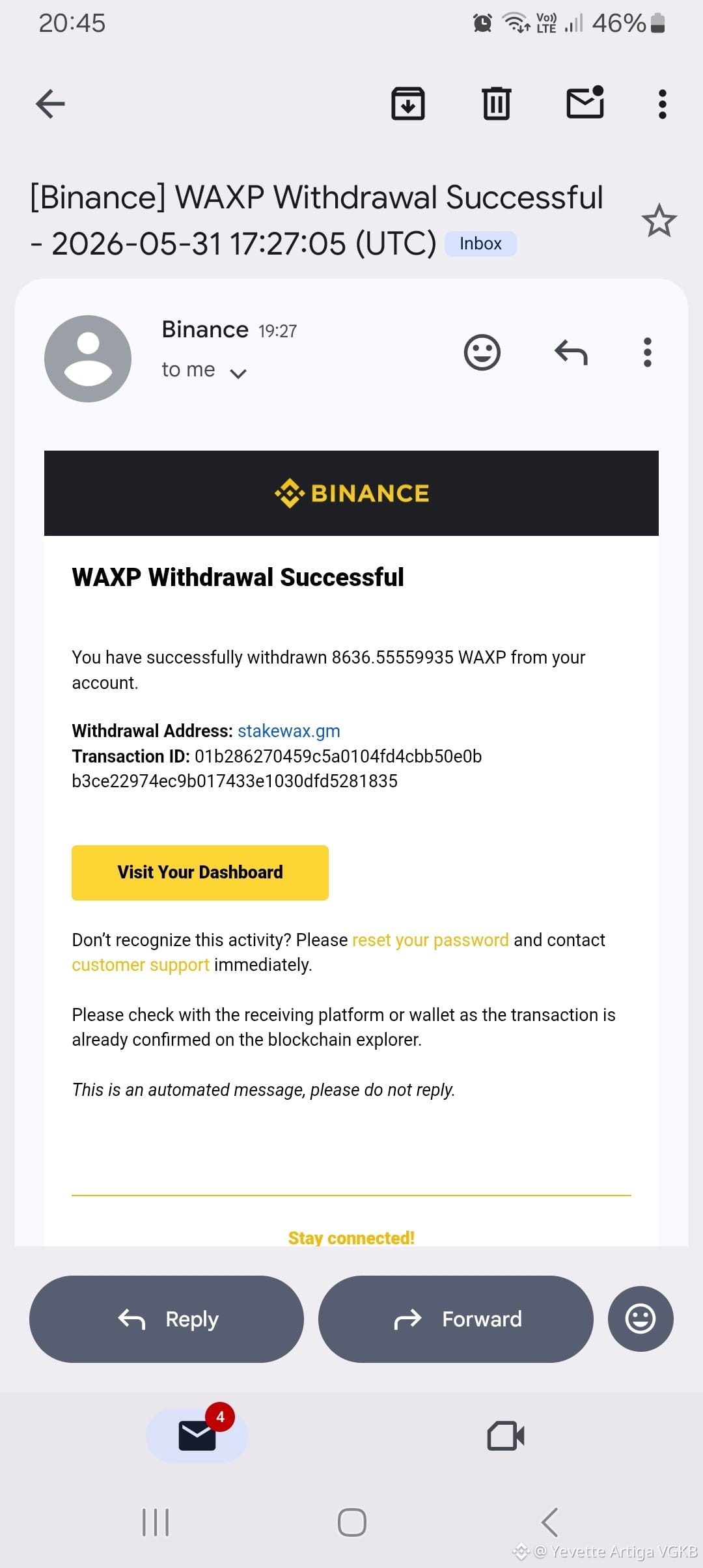 warning to all binance members – don’t do what i did i | Yevette Artiga ...
