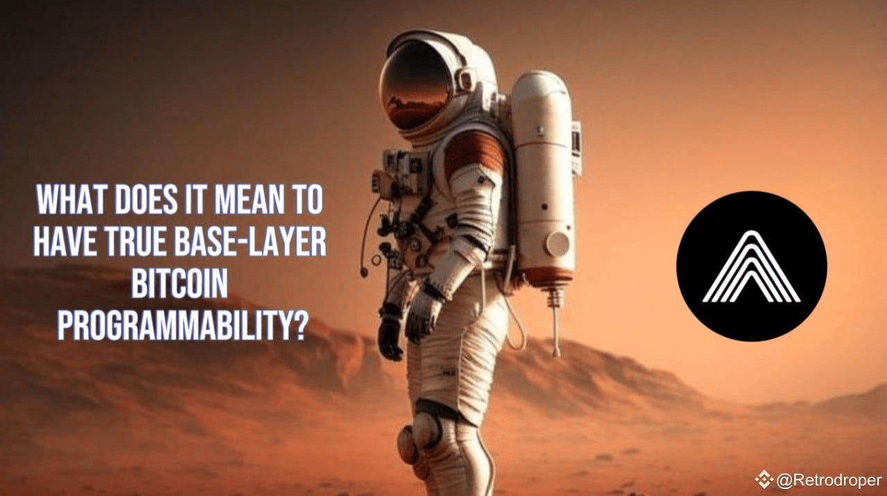 What does it mean to have true base-layer Bitcoin programmab | Retrodroper on Binance Square
