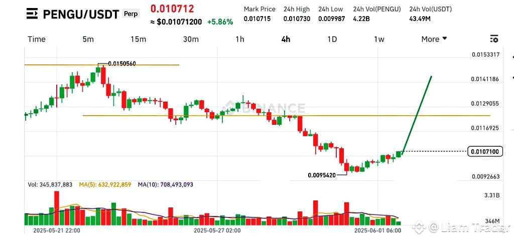 $PENGU #PENGU coin add long Entry: CMP terget: $0.012 $PENG | Liam ...