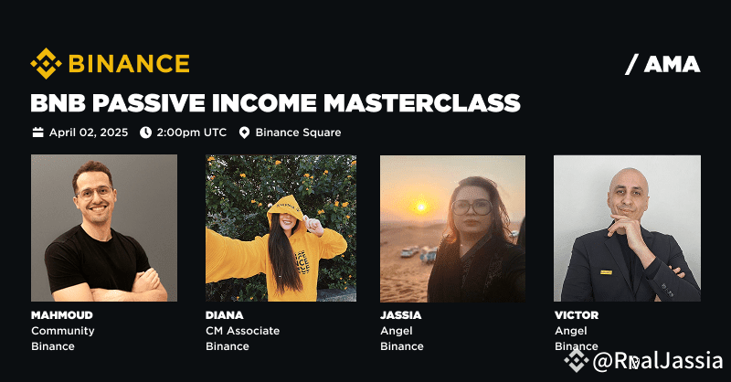 🚨 Unlock Passive Income with BNB – Masterclass Alert! 🚨 L | RealJassia on Binance Square