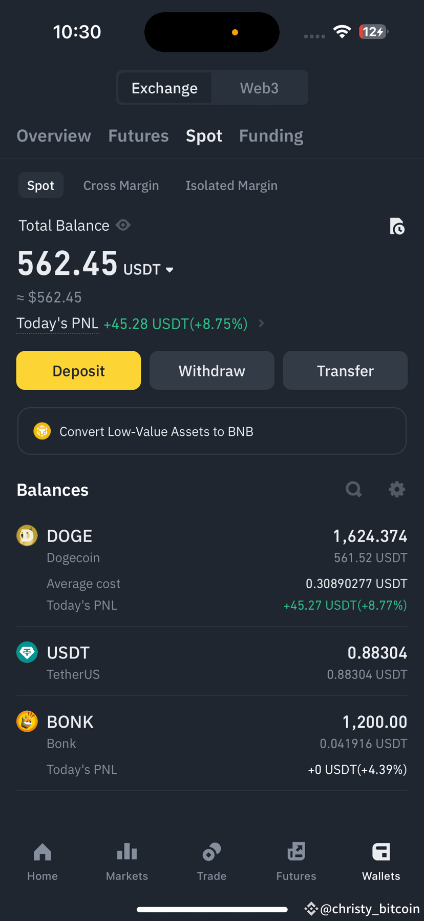 Finally some green 💚 $DOGE | christy_bitcoin on Binance Square