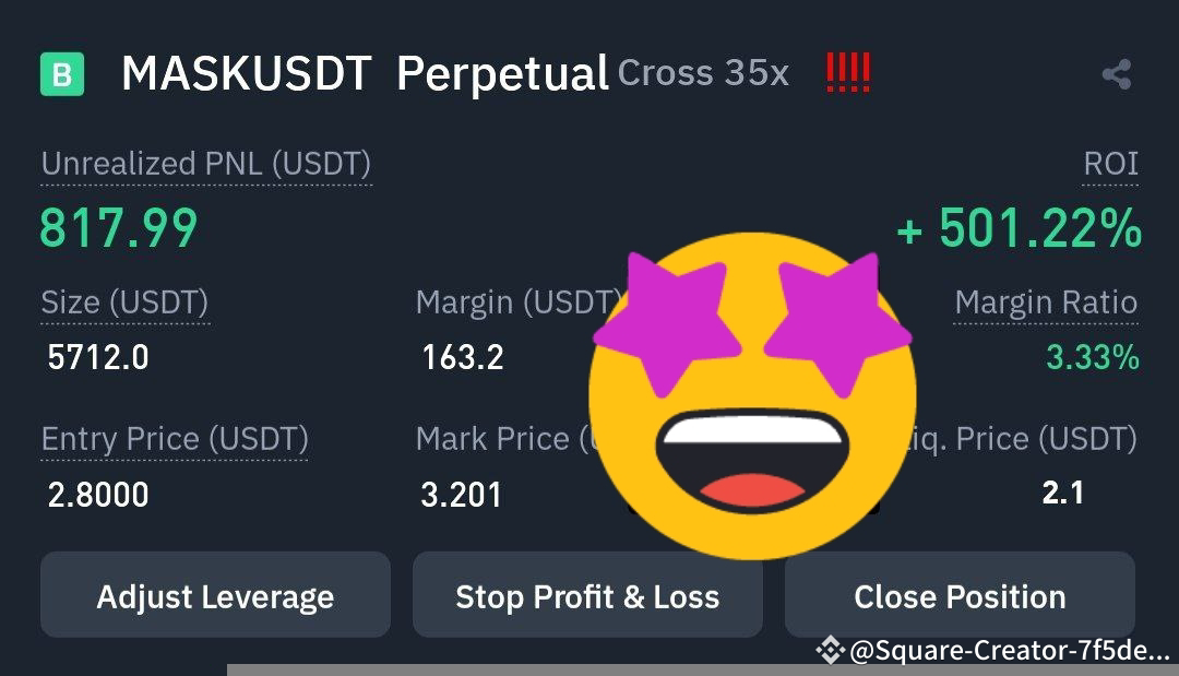 MASK USDT PROFIT +501% | Square-Creator-7f5de79cd on Binance Square