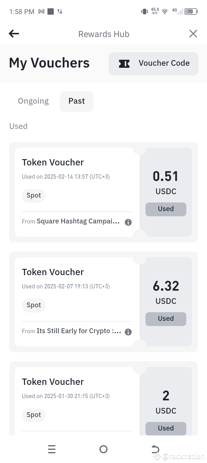 $BNB go to reward hub to claim hashtag campaign rewards | rocknation on ...