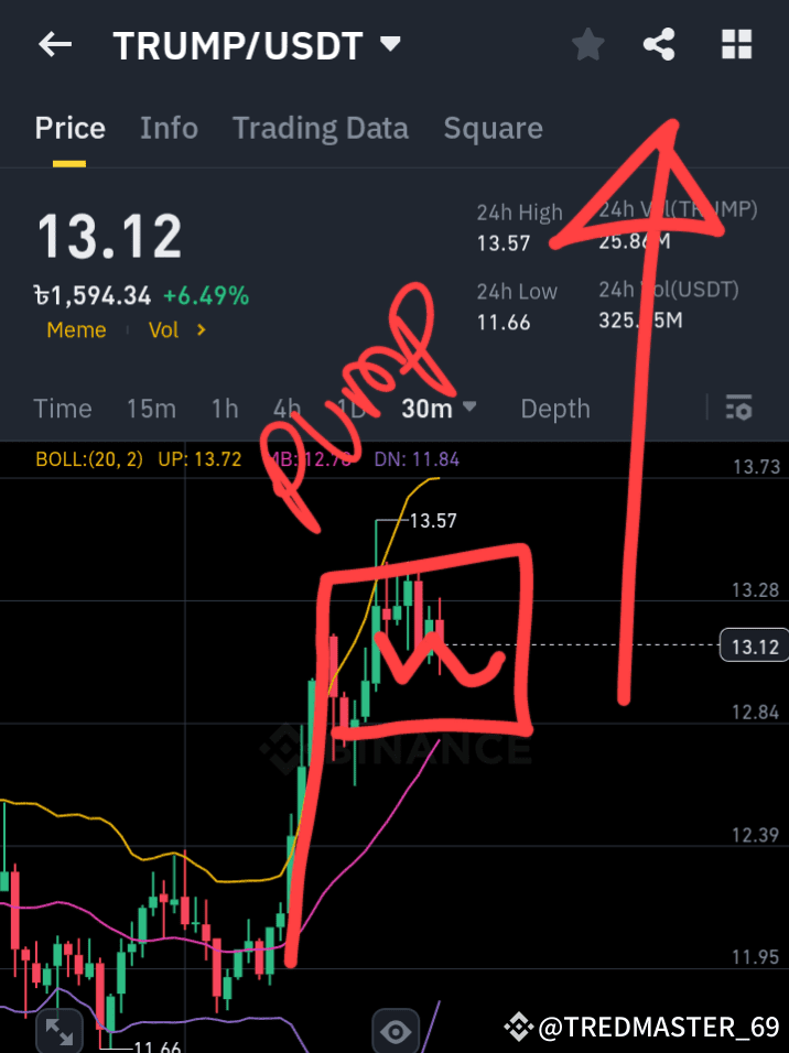 $TRUMP 🚨🔥 LOT OF BUYERS – TRUMP MIGHT PUMP 📈💥 TRUMP i | TREDMASTER_69 on Binance Square