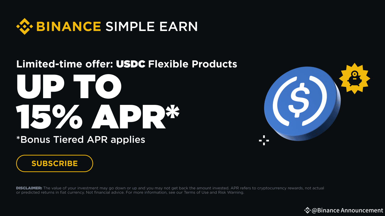 Binance Earn: Enjoy Up To 15% APR with USDC Simple Earn Products ...