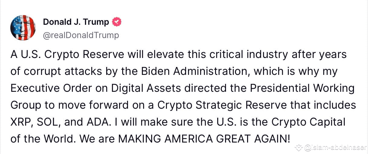🚨JUST IN: 🇺🇸President Trump has directed the Presidentia | كابتن كريبتو - Captain Crypto on ...