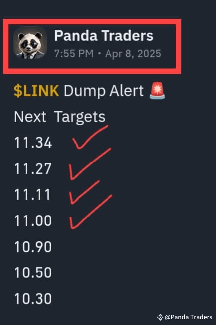 $LINK Dumping as predicted 💯 💯 💯 When Pandatraders told | Panda Traders on Binance Square