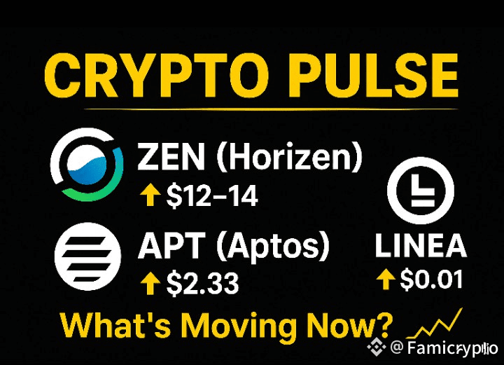 🔥 Crypto Pulse: ZEN, APT & LINEA – What’s Moving Now? 💥 | Famicrypto on ...
