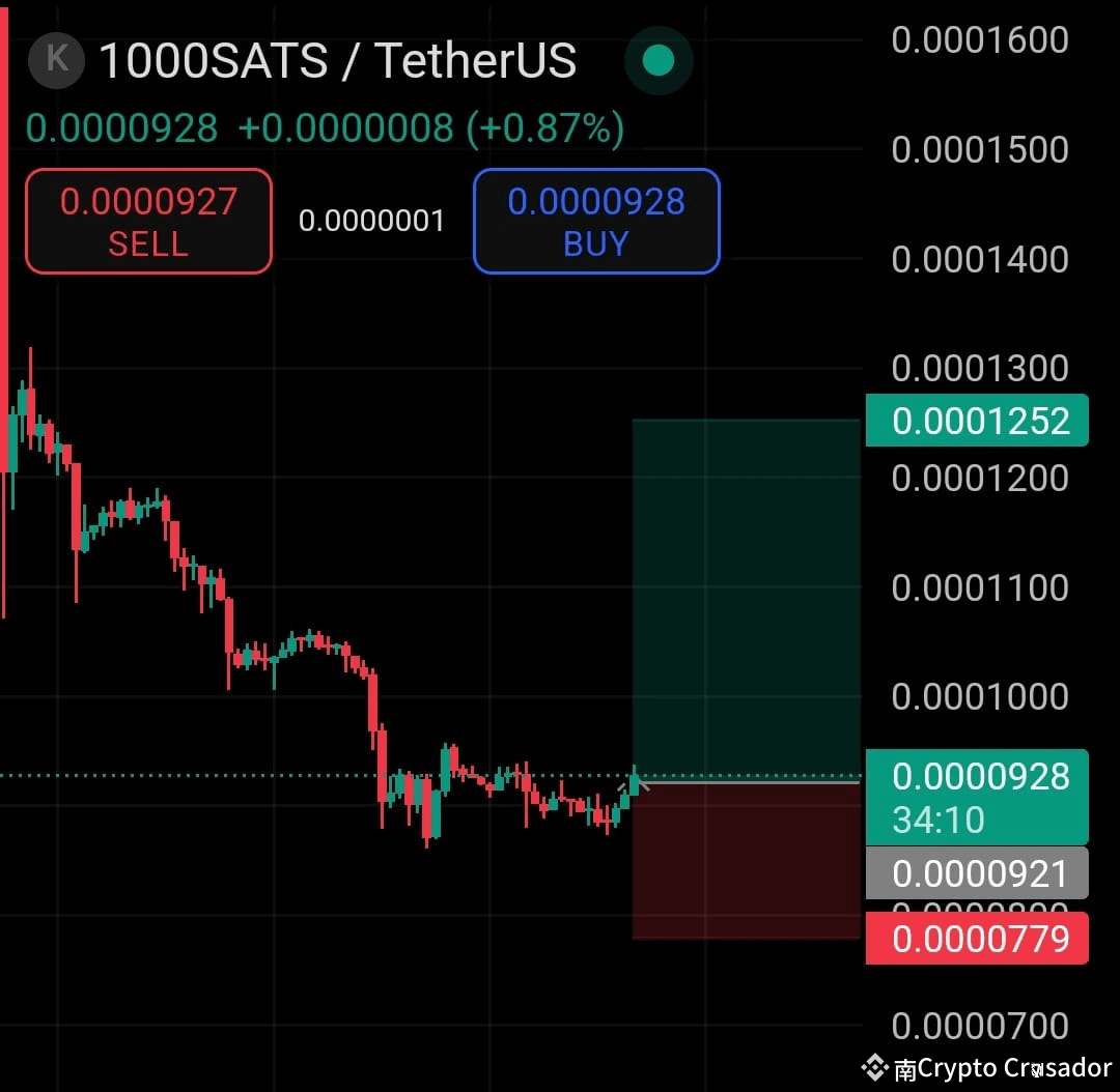 $1000SATS /USDT – Bullish Reversal in Progress Current Pr | Crypto Crusador on Binance Square