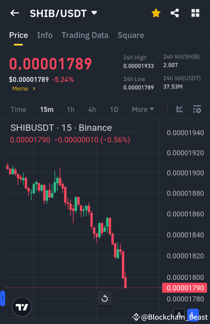 $SHIB /USDT Short Trade Signal!🔥💯 Hurry Up! Take Profit 💰 | Blockchain_Beast on Binance Square