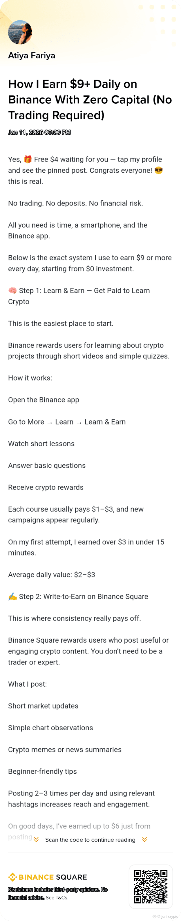 加密货币 | joni crypto 发布于币安广场